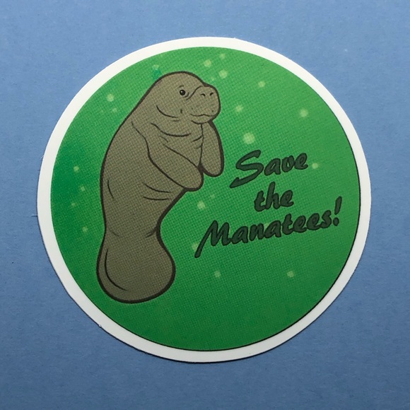 Accessories | 110 Save The Manatees Sticker Vsco | Poshmark
